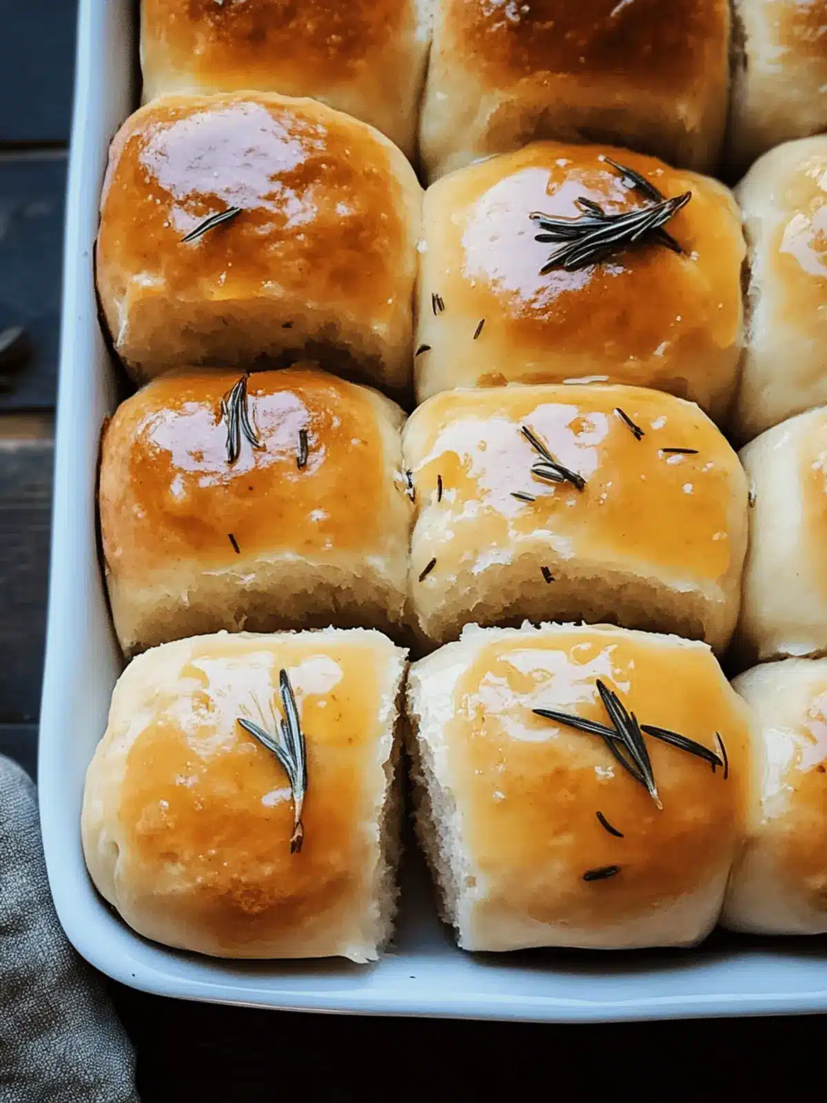 Fluffy Rosemary Honey Butter Dinner Rolls You'll Love - Quickest Recipes