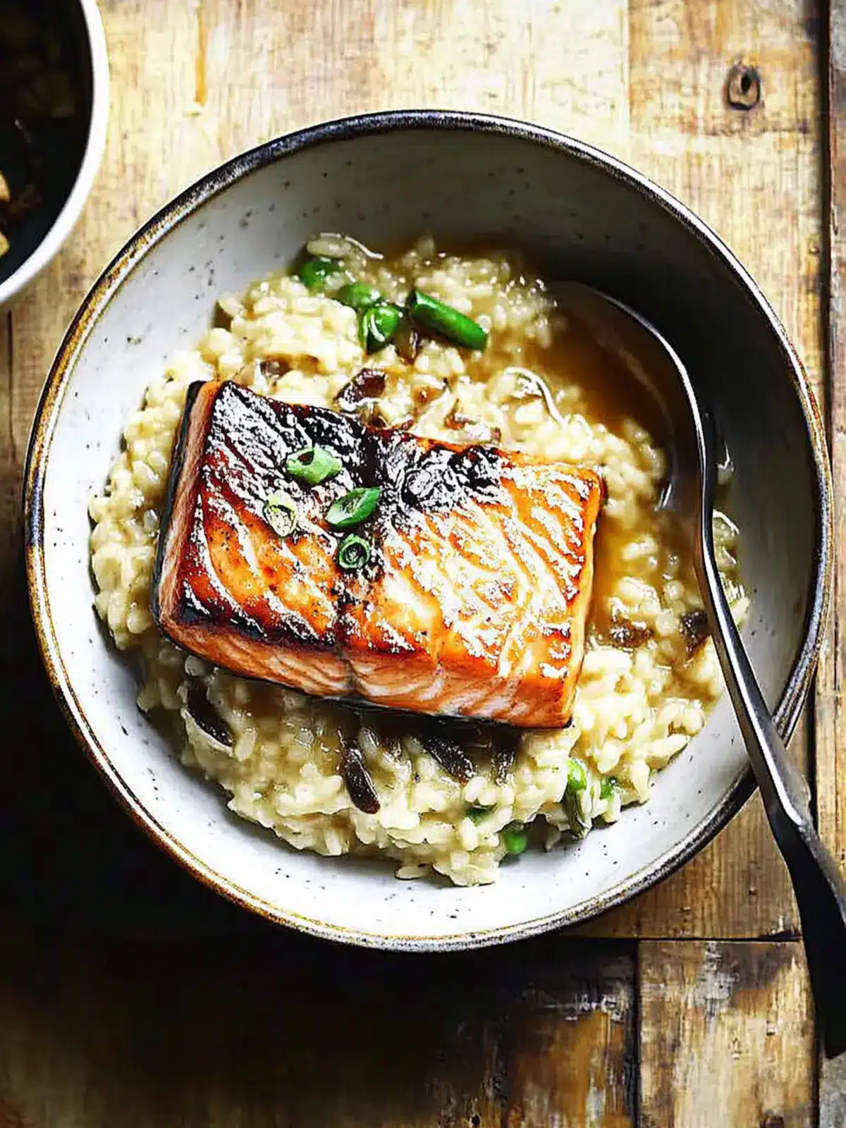 Indulge in Japanese Style Risotto with Seared Salmon Today - Quickest ...