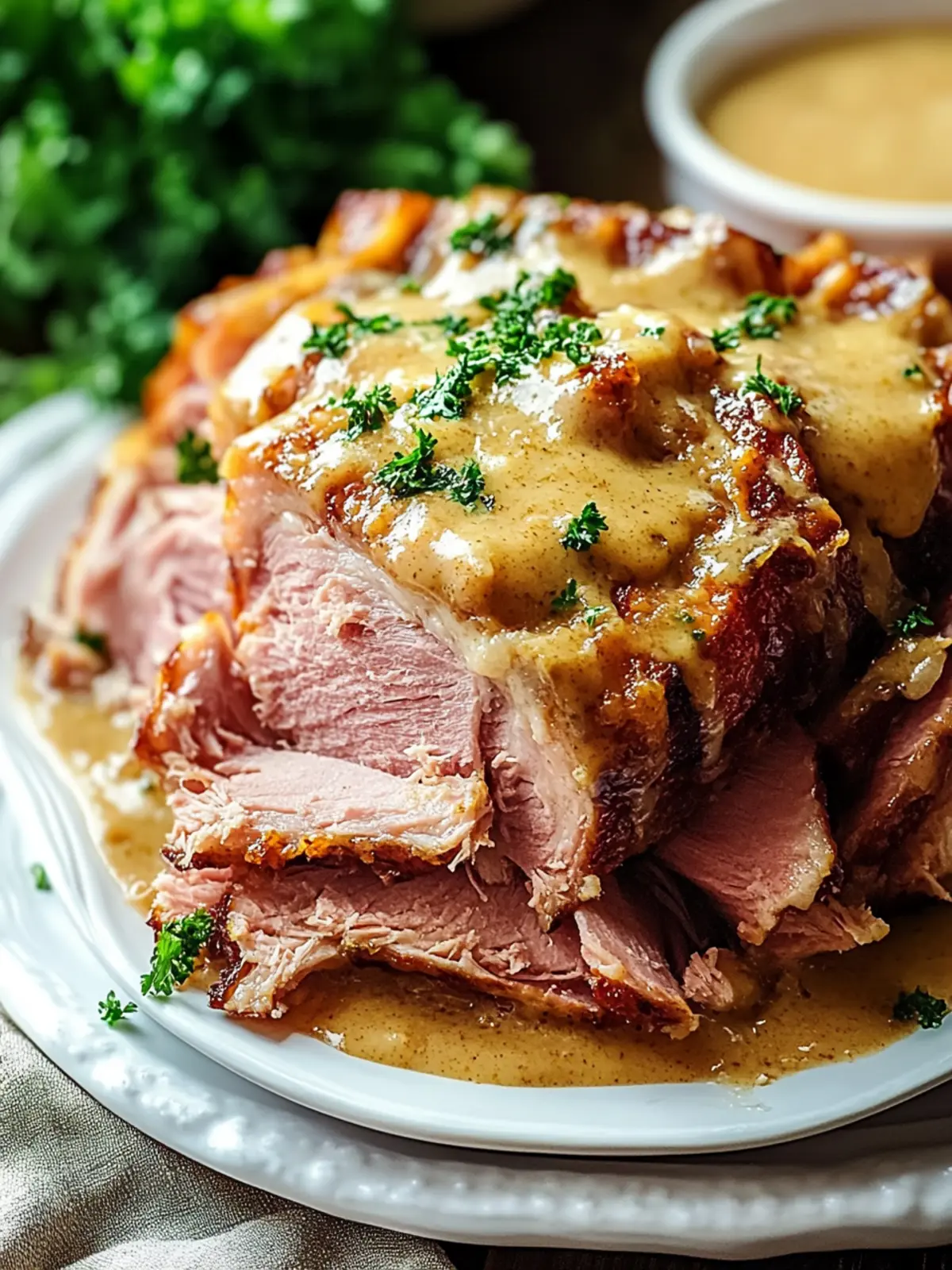 Slowcooker Creamy Mustard Pulled Ham for Effortless Comfort - Quickest ...