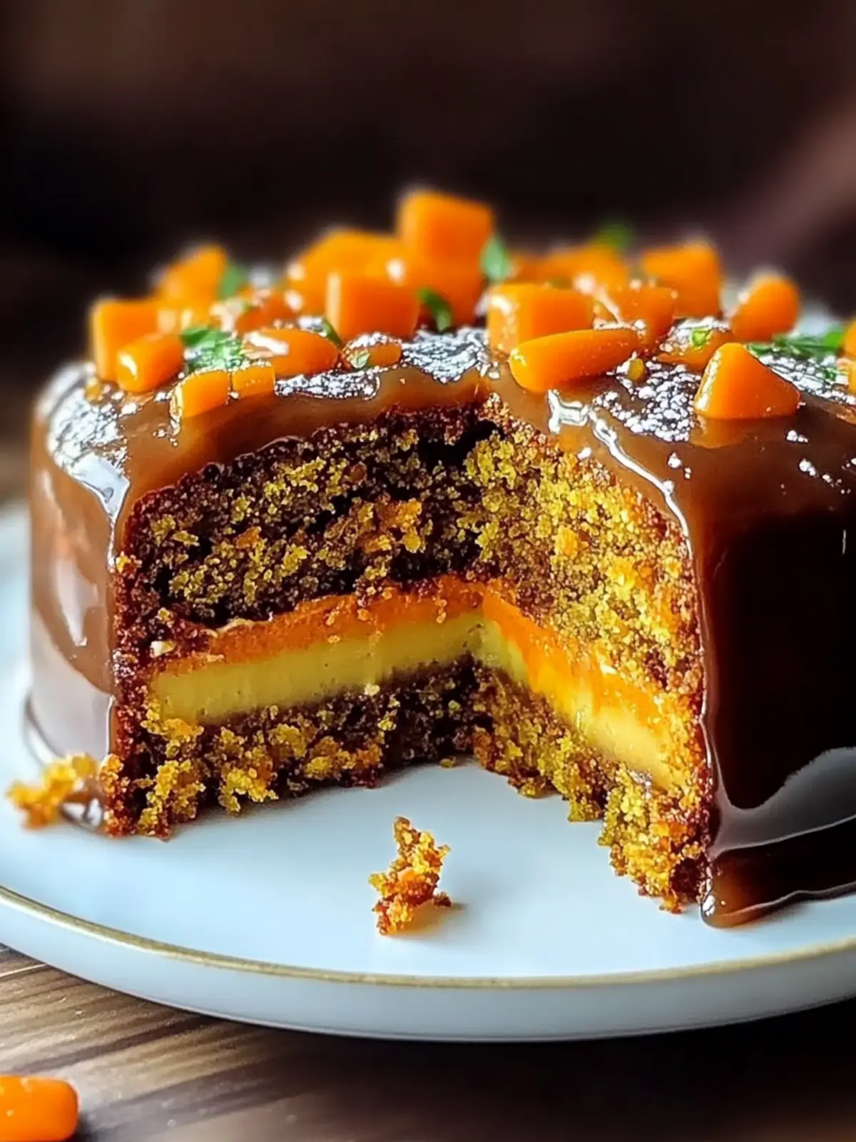 Irresistible Brazilian Carrot Cake With Chocolate Magic Quickest Recipes