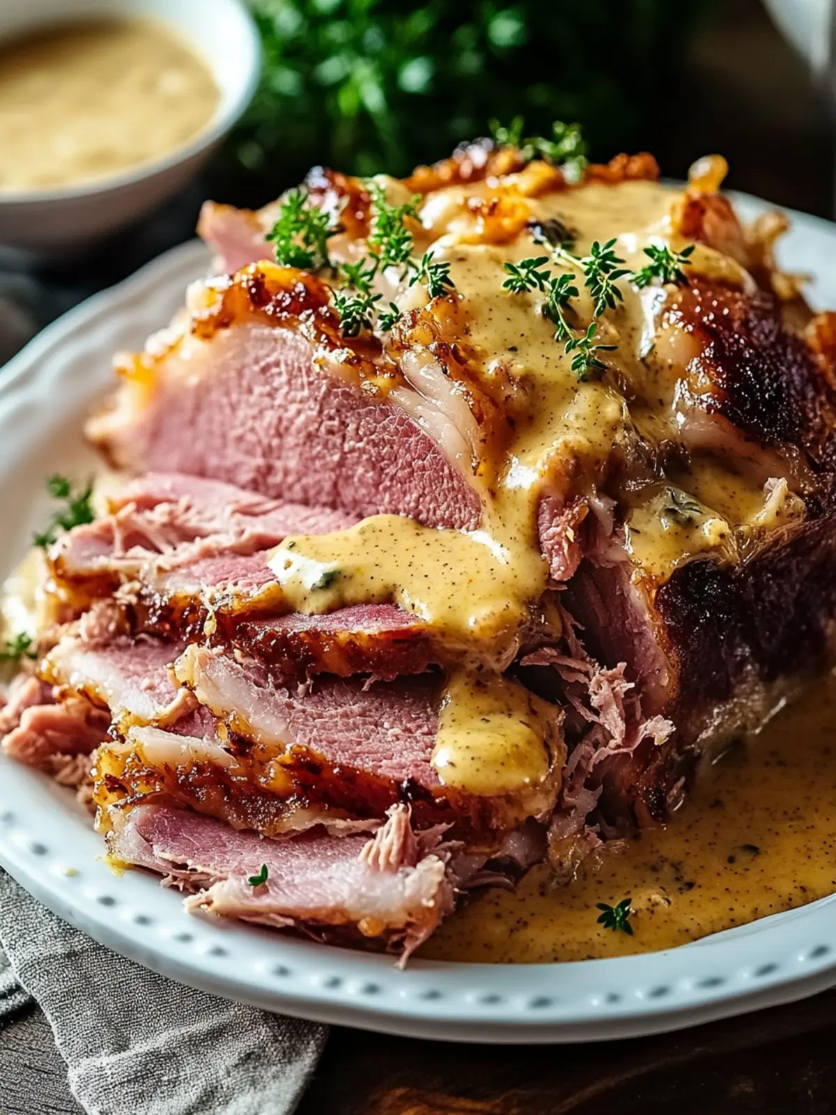 Slowcooker Creamy Mustard Pulled Ham for Effortless Comfort - Quickest ...