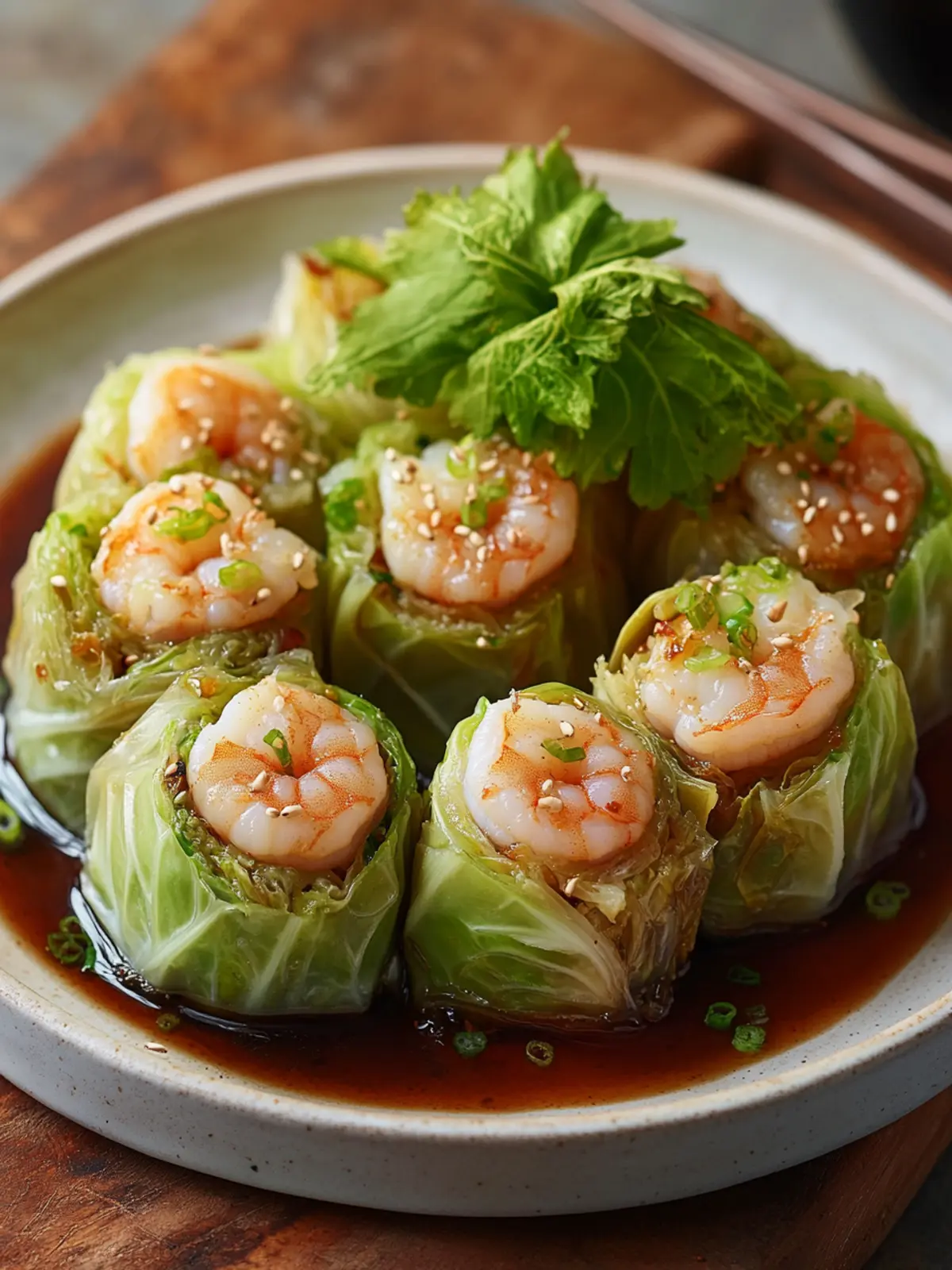 Delicious Shrimp & Ginger Stuffed Cabbage Rolls for Lunar New Year ...