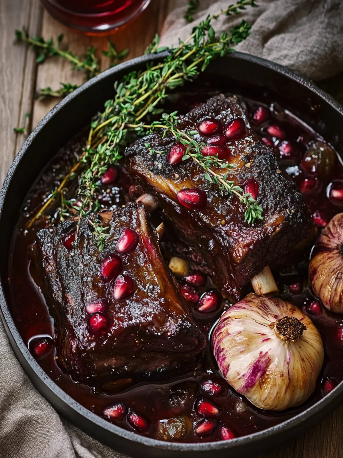 Savory Red Wine & Pomegranate Short Ribs for Cozy Nights - Quickest Recipes