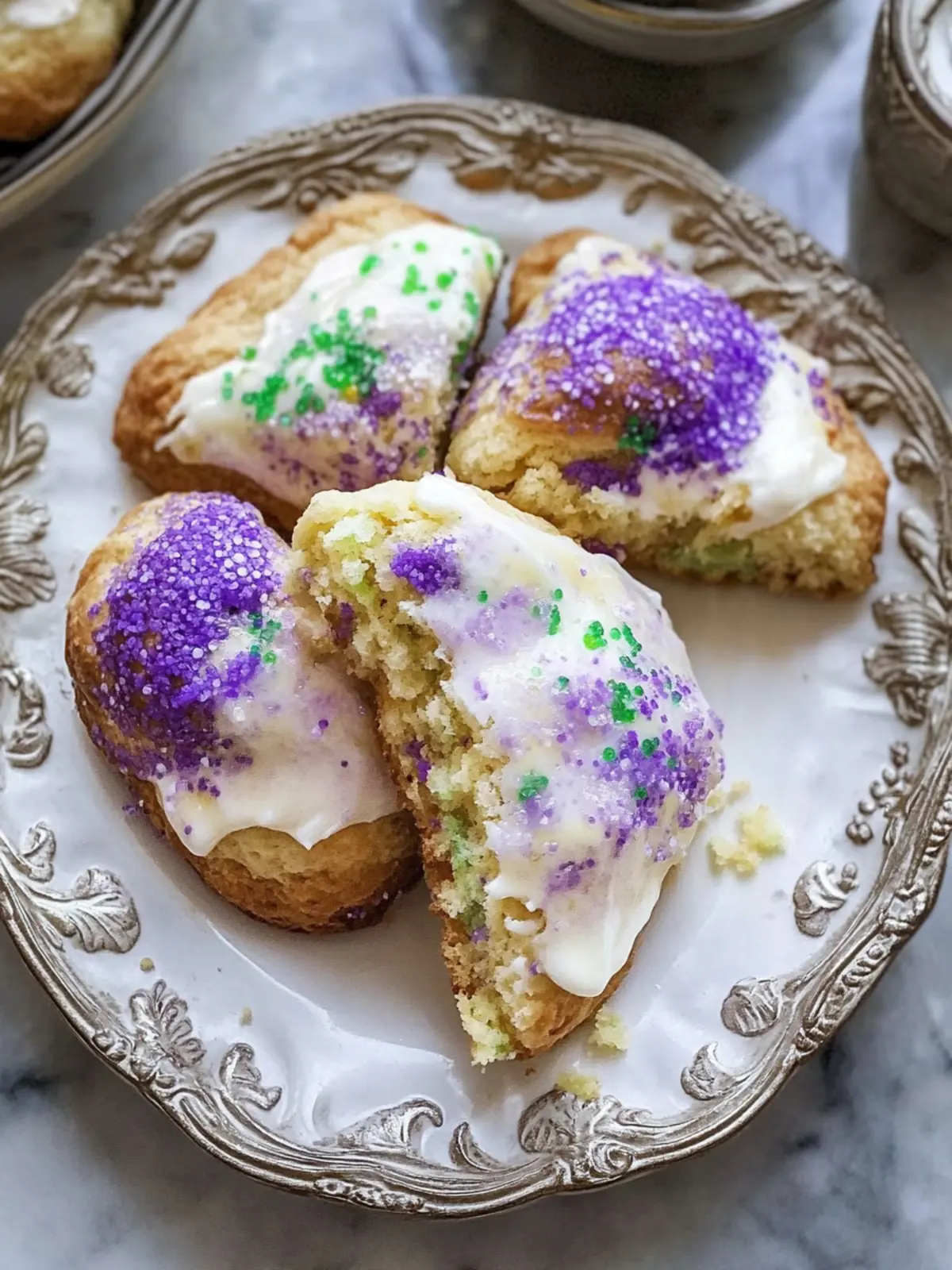 Irresistible King Cake Scones to Sweeten Your Day - Quickest Recipes