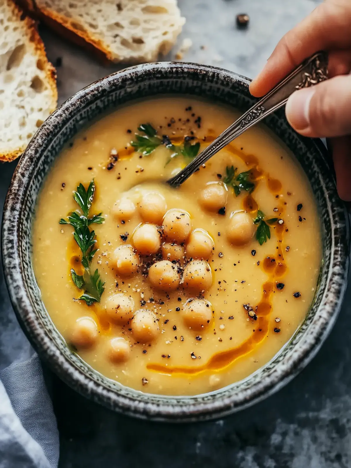Garlic Chickpea Soup: Hearty Comfort in Every Spoonful - Quickest Recipes