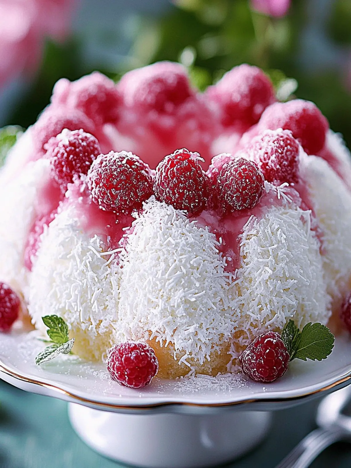Irresistible Raspberry Coconut Snowball Cake for Spring Delights ...
