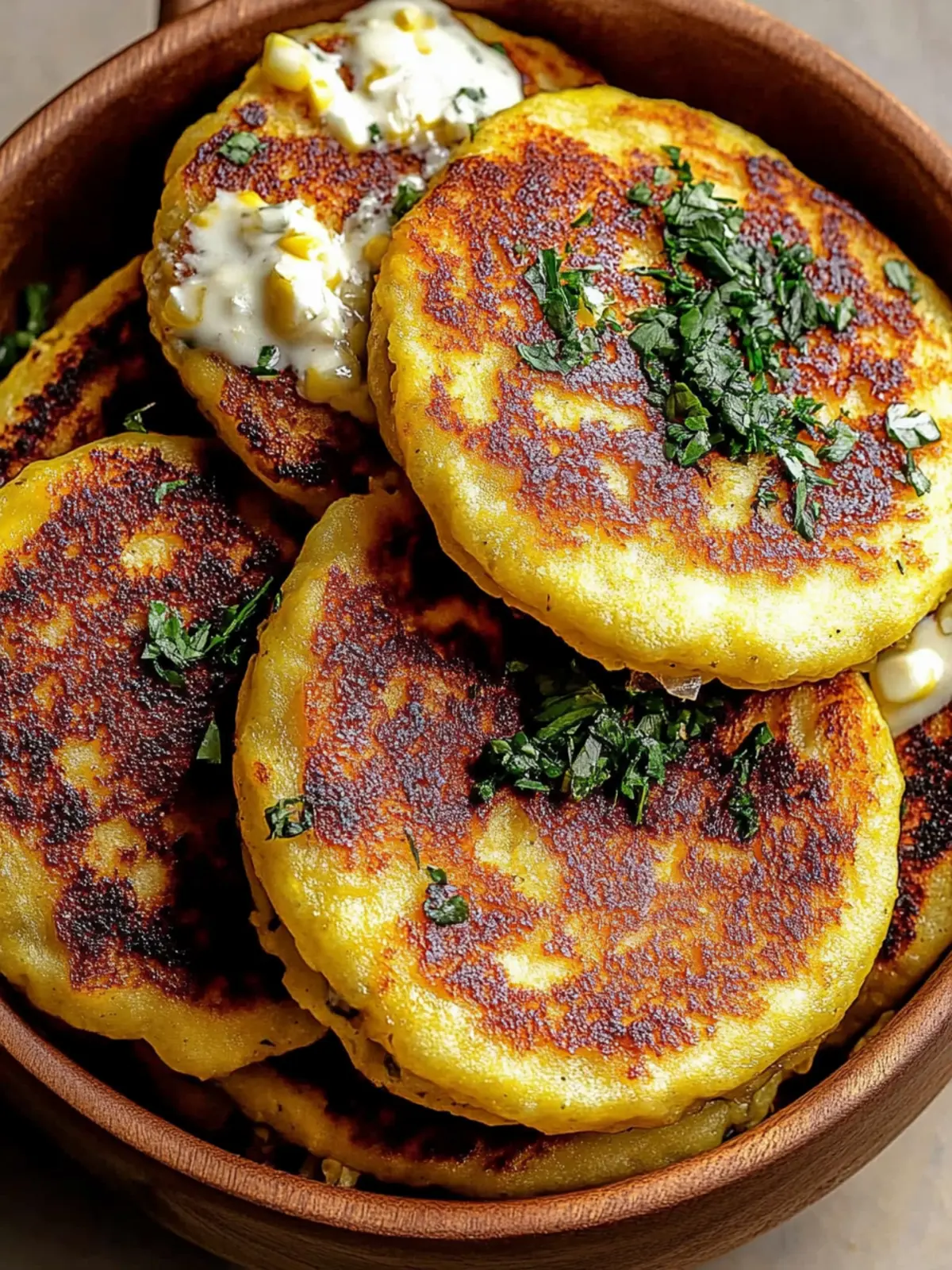 Irresistible Venezuelan Sweet Corn Cachapas with Gooey Cheese ...