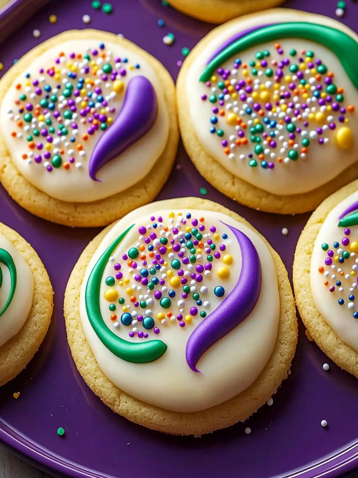 Delicious Mardi Gras Cookies with Creamy Frosting to Celebrate ...