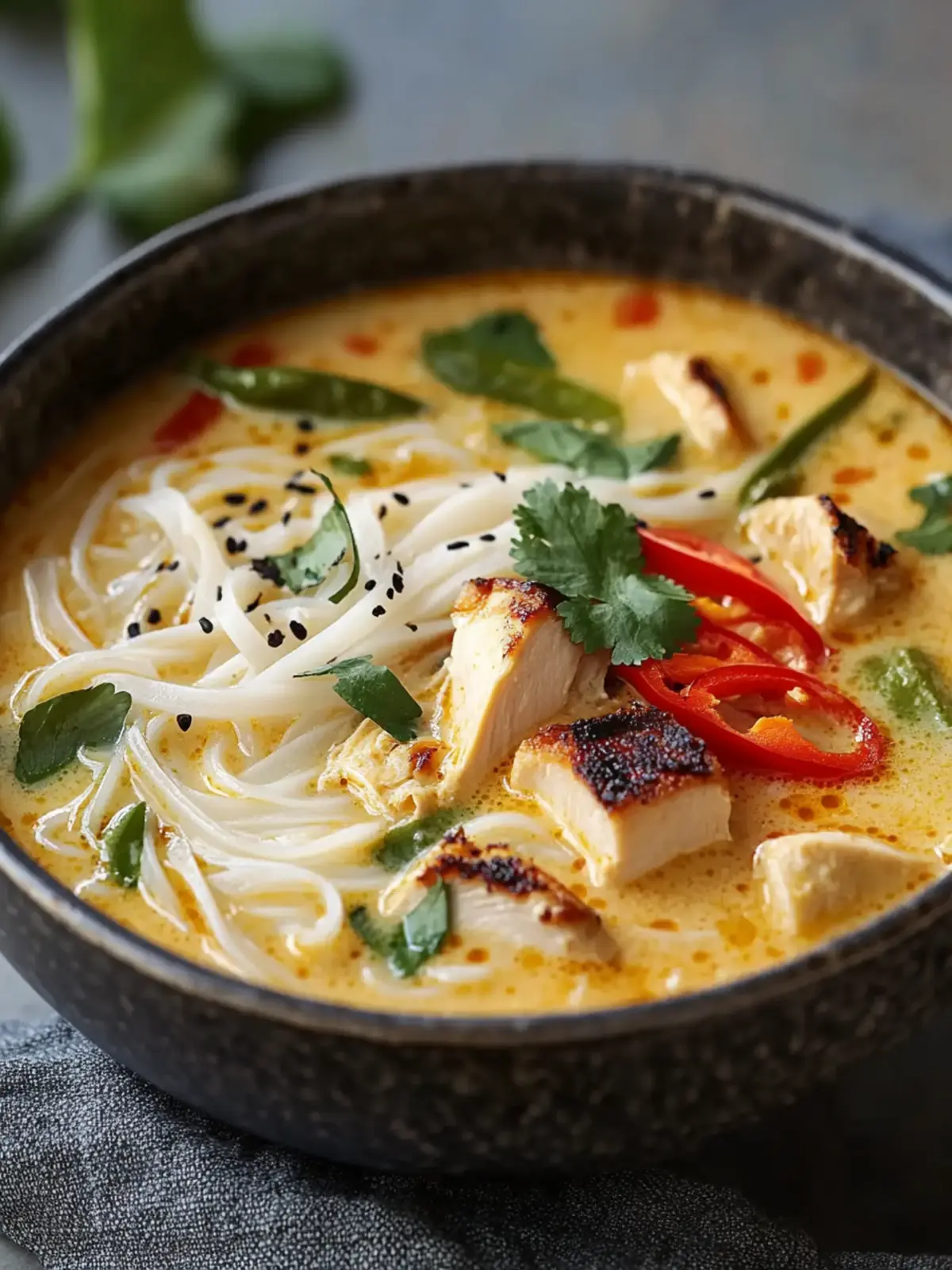 Indulge in Creamy Thai Coconut Chicken Noodle Soup Bliss - Quickest Recipes